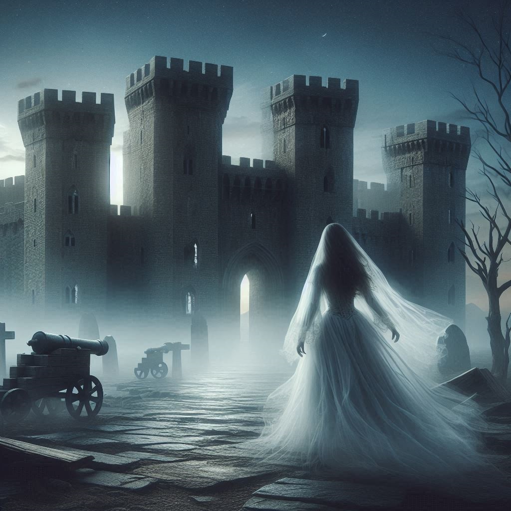 The Woman in White Ghost of Conwy Castle